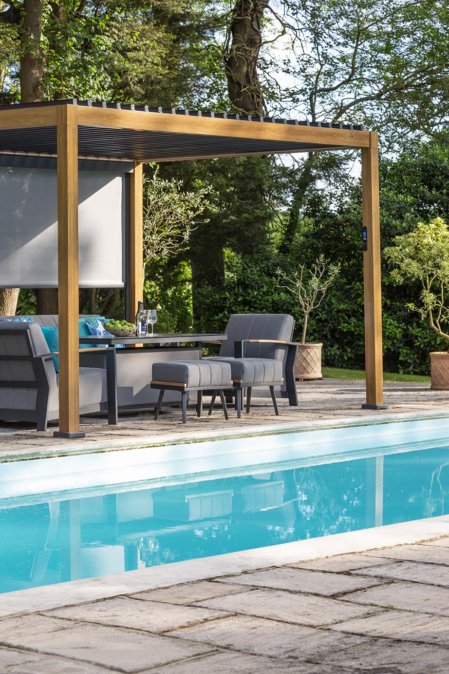 Premier Charlotte Aluminium Solar Powered Auto Pergola