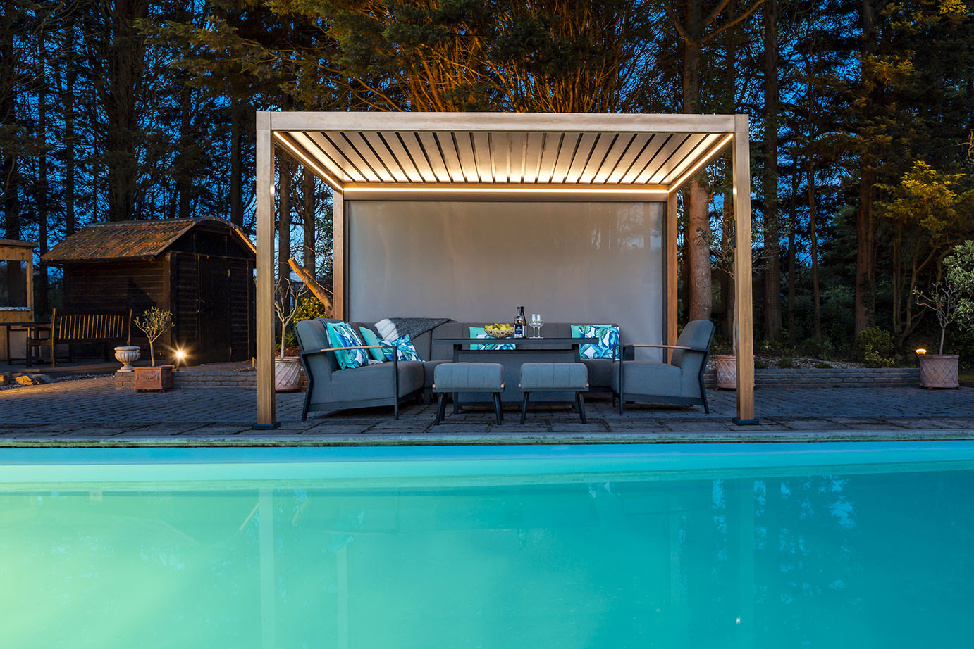 Premier Charlotte Aluminium Solar Powered Auto Pergola